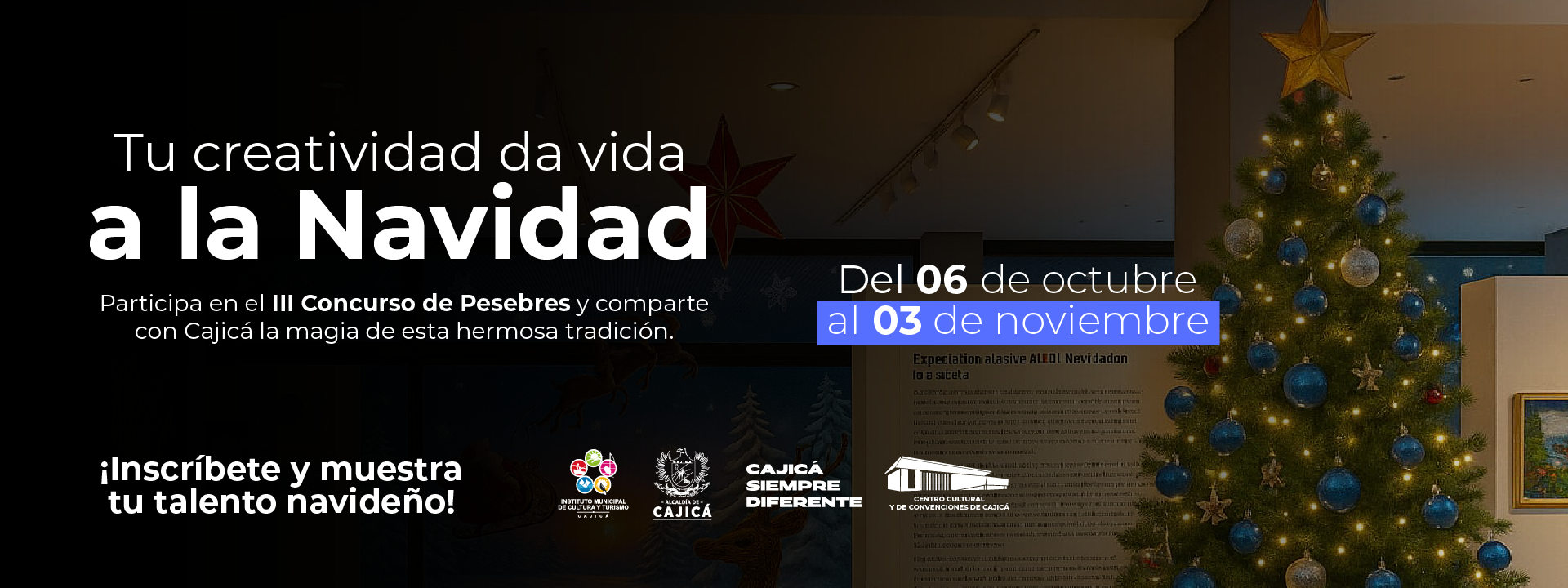 Banner Pesebres - Instituto Municipal de Cultura y Turismo de Cajicá